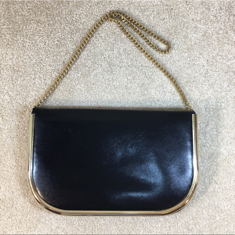 Vintage Susan Gail Leather Chain Shoulder Bag Euc - Gem